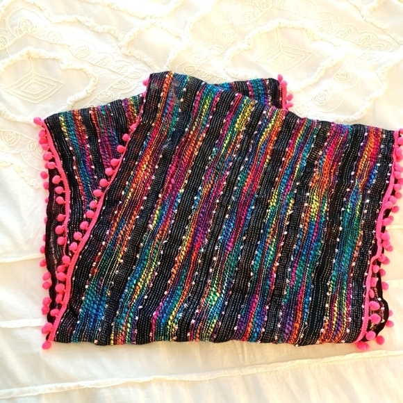 Justice | Accessories | Justice Girls Neon And Black Ball Trim Woven ...